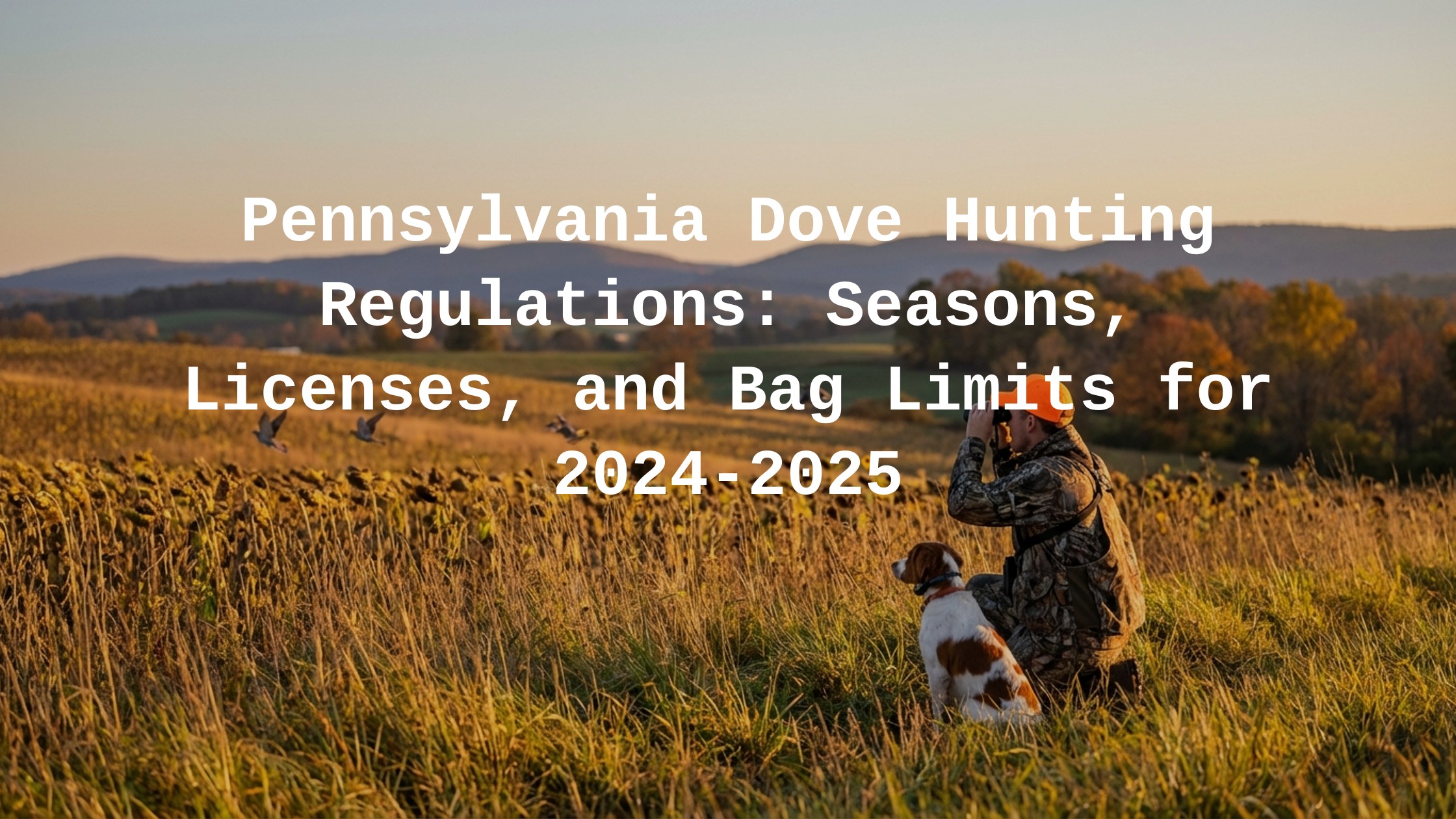 Pennsylvania Dove Hunting Regulations: Seasons, Licenses, and Bag ...