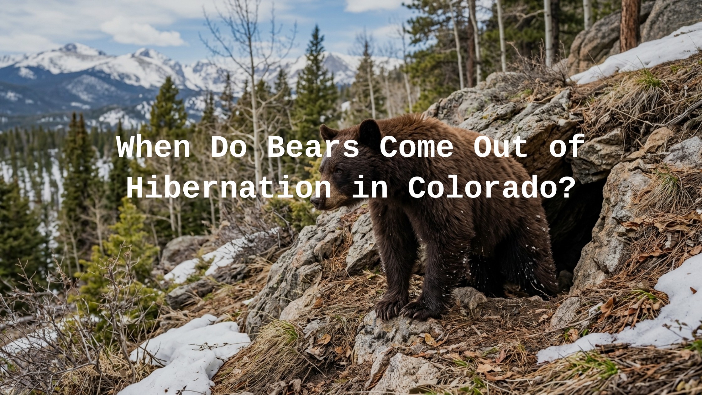 When Do Bears Come Out of Hibernation in Colorado?